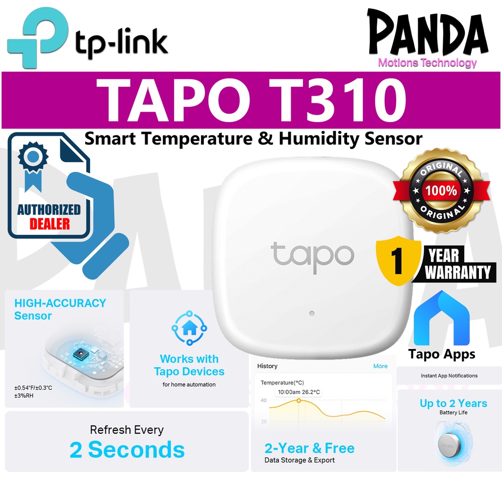 TP-Link Tapo T310 Smart Temperature & Humidity Sensor | Shopee Malaysia