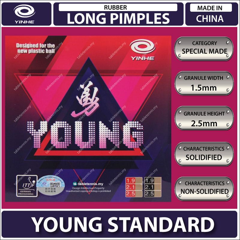 Yinhe Rubber Young Standard Long Pimples Table Tennis Rubber Long Pips ...