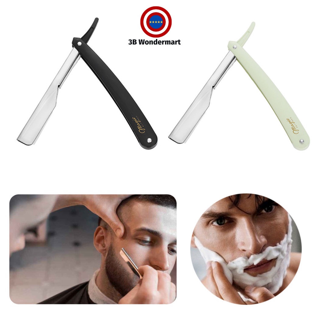 Barber Salon Manually Straight Cut Stainless Steel Barber Razor Folding ...