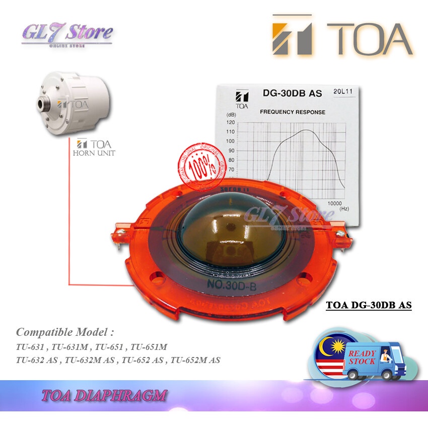 TOA ORIGINAL DIAPHRAGM DG-30DB AS FOR TOA HORN SPEAKER DRIVER UNIT DIAFRAGM UNTUK UNIT PEMANDU ...