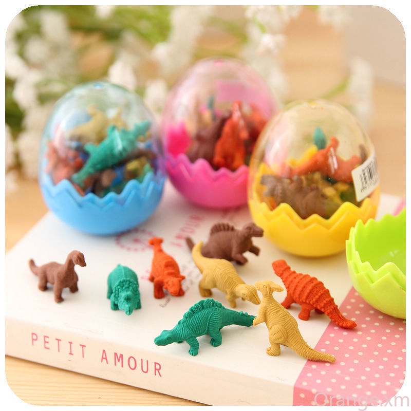 【hot】Kids Stationery Mini Dinosaur Eraser Egg Sharpener Ruler ...