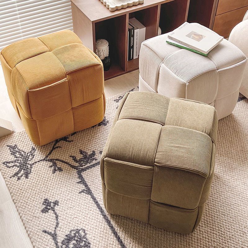 Flannelette Stool Shoe Changing Stool Low Stool Square Stool Pier Sofa ...