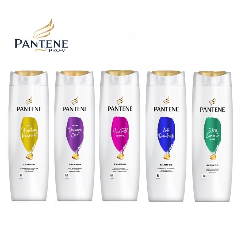 Pantene Hair Shampoo 170ml Anti Dandruff / Total Damage / Smooth Silky ...