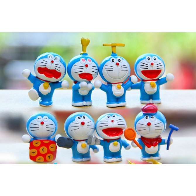 Doraemon 8pcs/set Figure cake topper collection | Shopee Malaysia