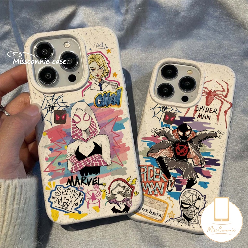 Fashion Brand Cartoon Spider-Man Cool Couples Degradable Case ...