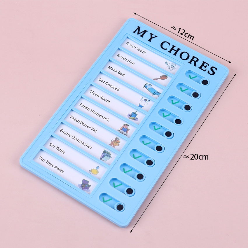 Reusable My Chores Checklist Daily Planner Memo Plastic Board Chore Chart Responsibility ...