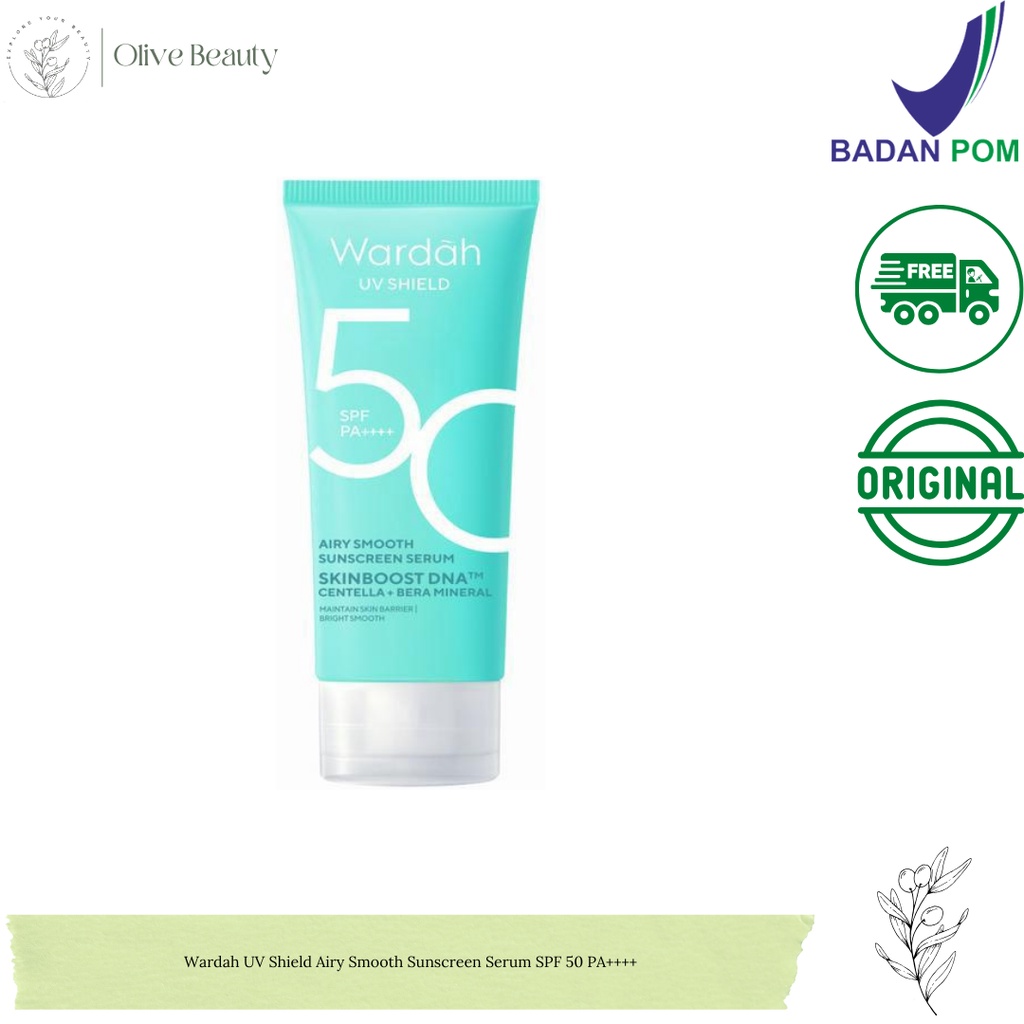 Wardah UV Shield Airy Smooth Sunscreen Serum SPF 50 PA+++++ | Shopee ...