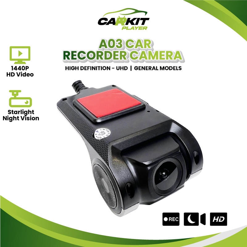 CAR KIT PLAYER A03 Car Recorder Camera USB Front DVR Camera | Shopee ...