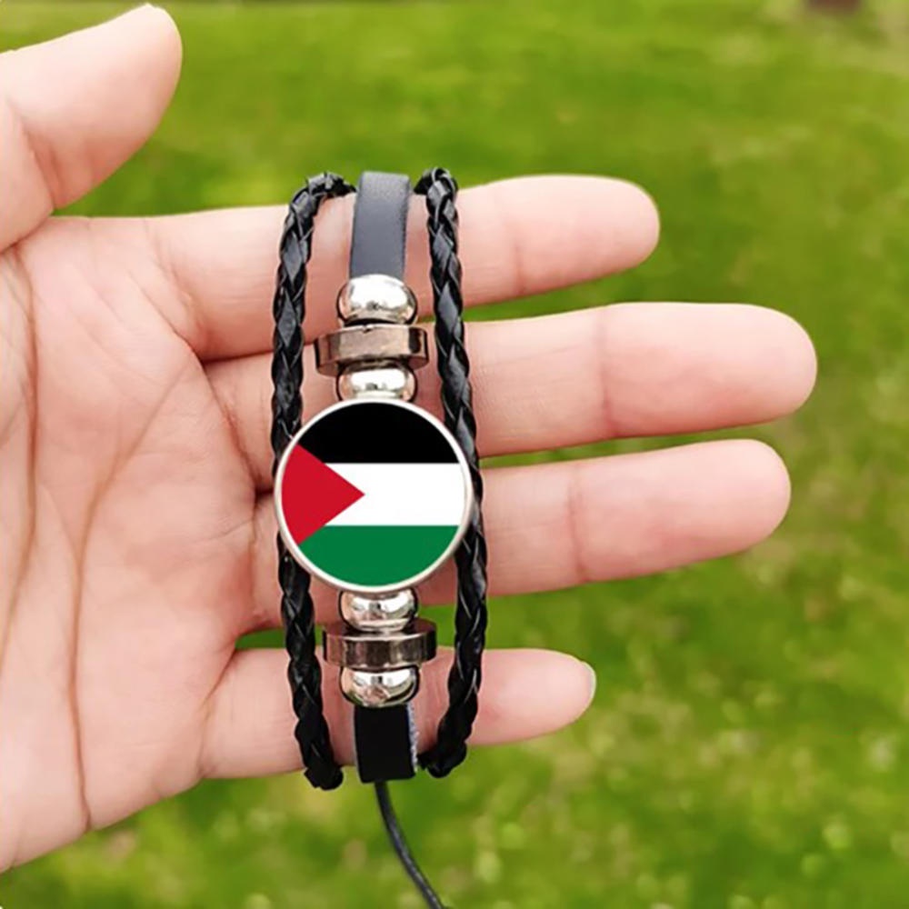 Retro Multi-layered Palestine Flag Bracelet Woven Beaded Bracelet ...