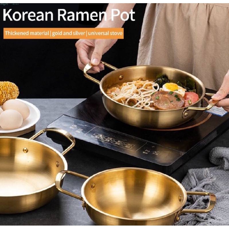 🔥🔥🔥KOREAN GOLD RAMEN POT/ SEAFOOD SERVING POT [READY STOCK] | Shopee ...