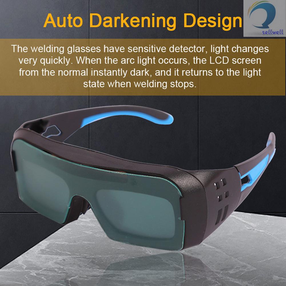 Solar Auto Darkening Welding Glasses Safety Protective Welders Glasses ...