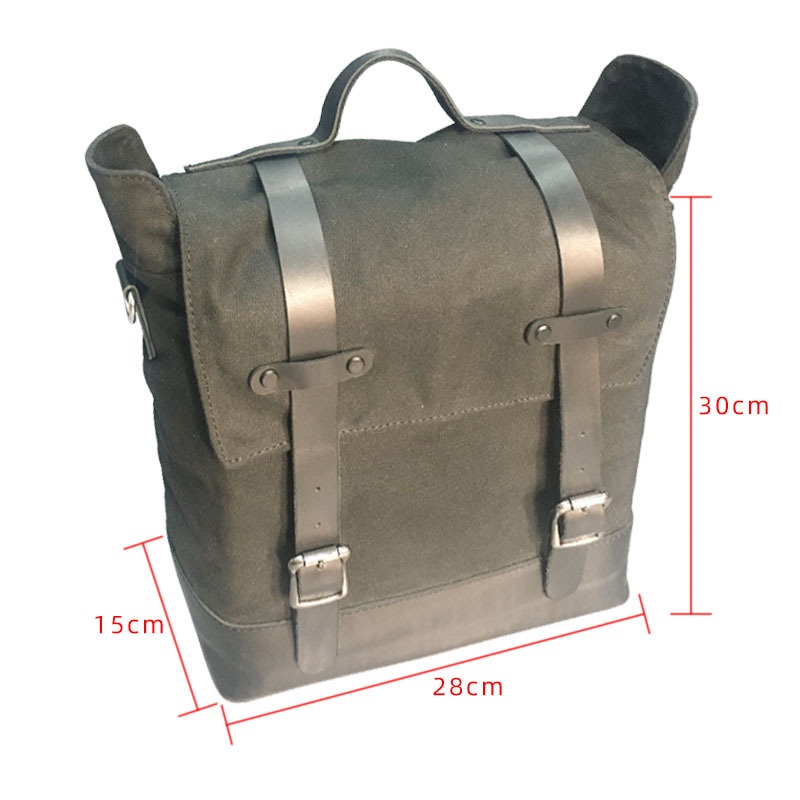 Retro Canvas Motorcycle Side Bag Motorcycle Leather Storage Bag Pannier ...