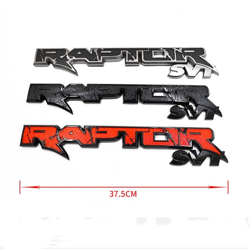 2024 NEW 3D ABS Black Red Silver Logo RAPTOR SVT Emblem Car Badge Trunk ...