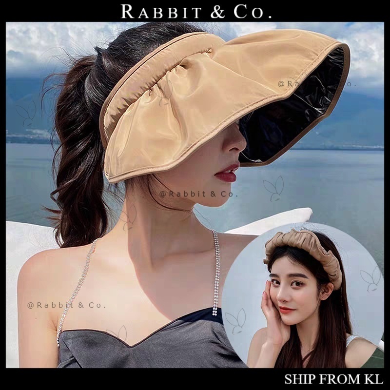R&C Flexible Dual-Purpose Vinyl Sun Hat Summer Double-Layer Fisherman ...