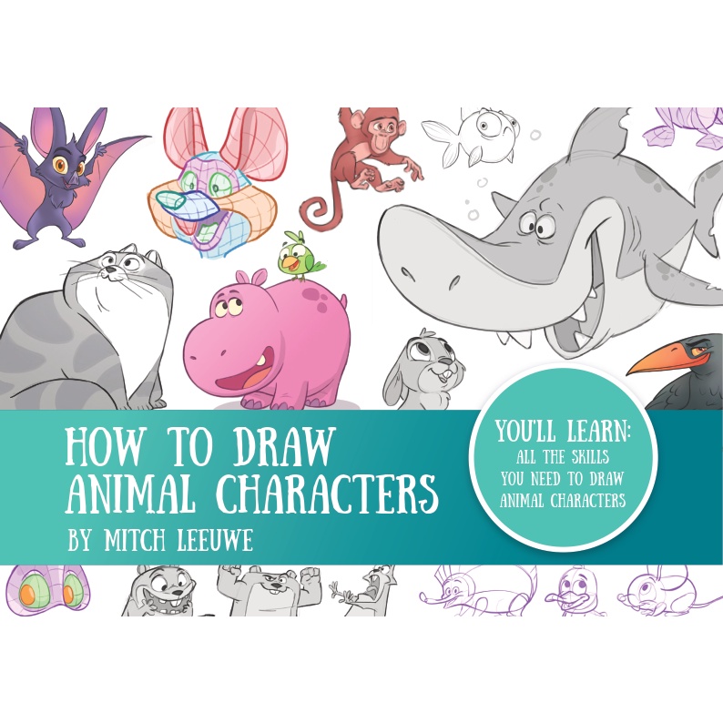 (ART) Mitch Leeuwe - How to Draw Animal Characters | Shopee Malaysia