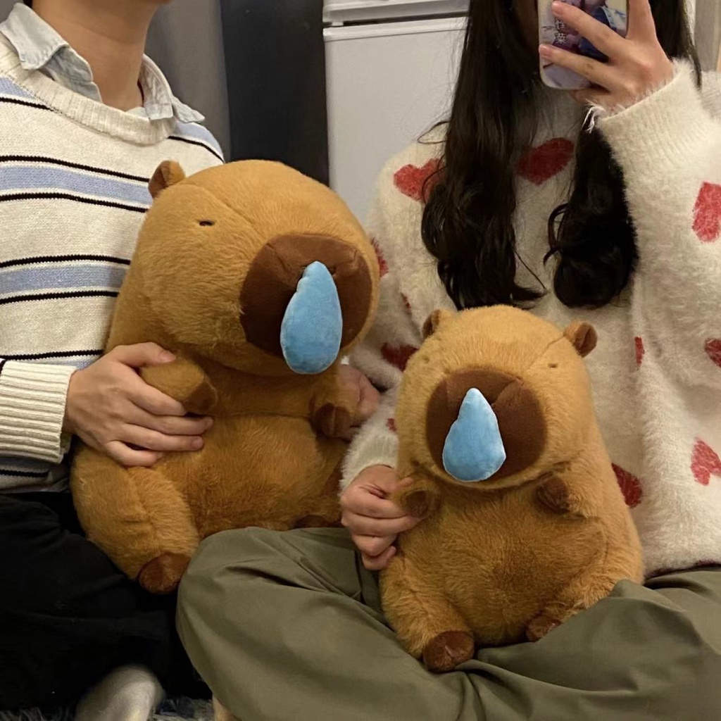 🥳现货🥳Tik Tok New Style Snot Capybara Doll 卡皮巴拉 🧸水豚君Creative Pull Line ...