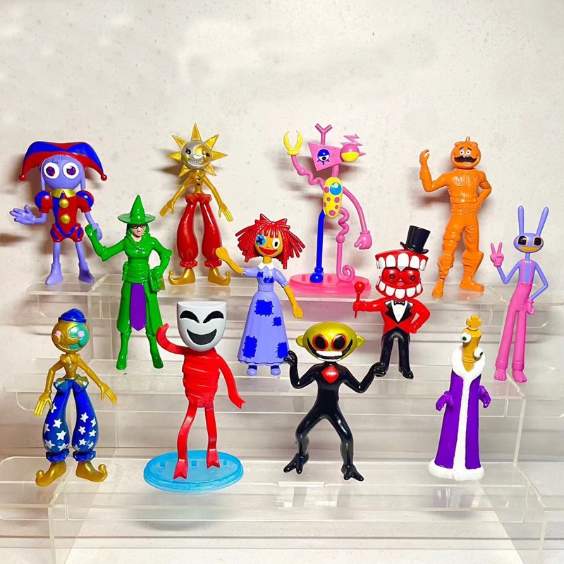 12pcs The Amazing Digital Circus Action Figure Pomni Jax Kinger Figure ...