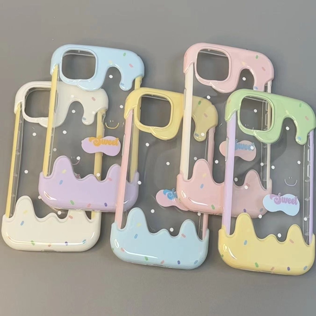 Smiley Cream Ice Cream Phone Case Compatible for IPhone 15 14 13 12 11 ...