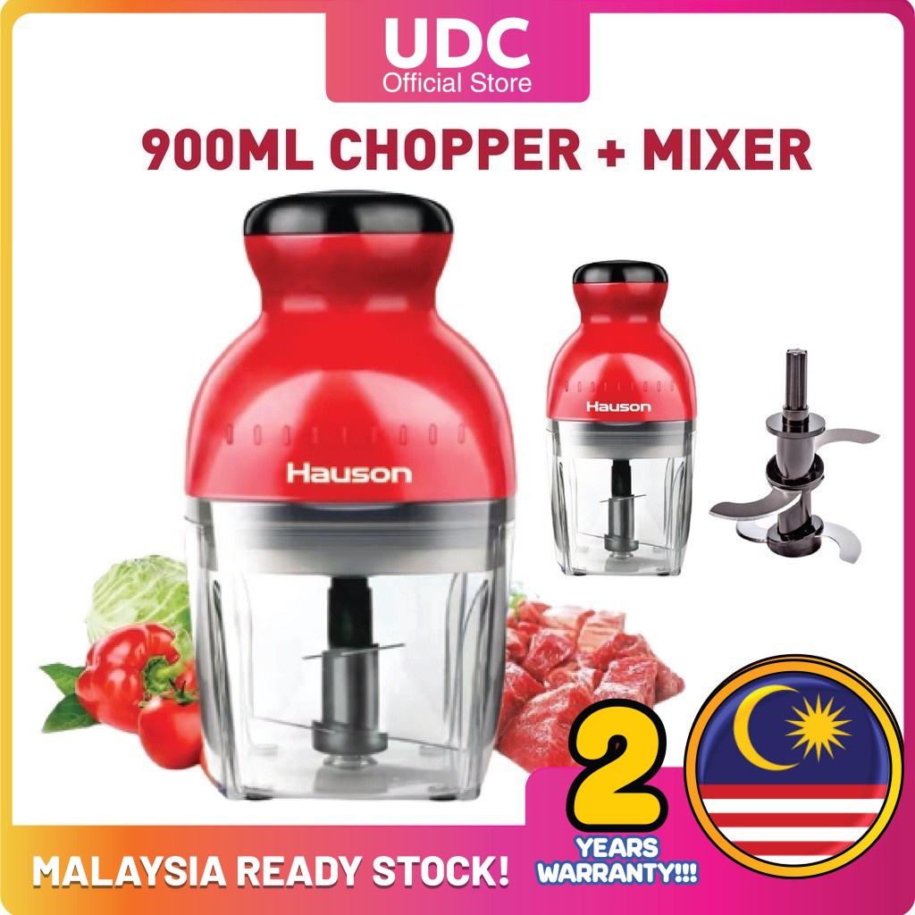 UDC• HAUSON 2 IN 1 Mini Chopper Blender Electric Mixer Capsule Cutter ...