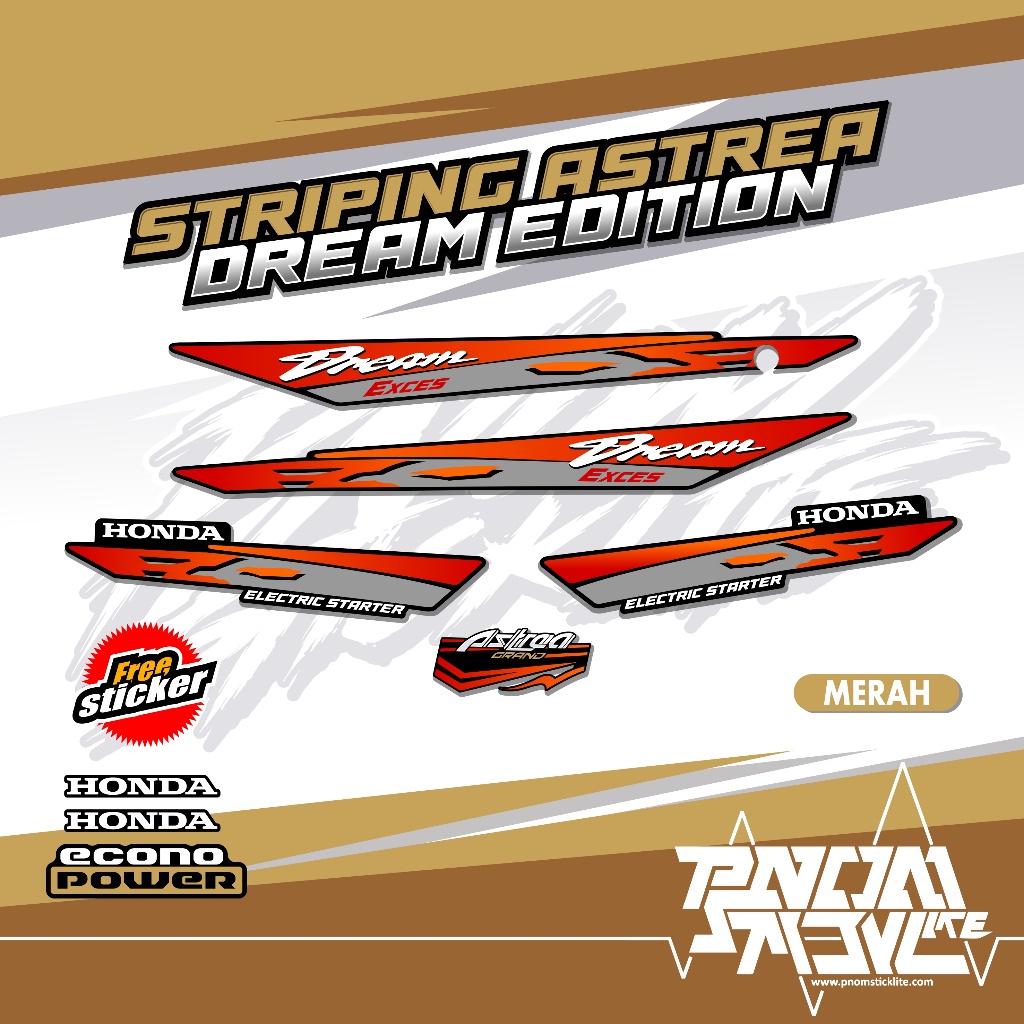 Striping Astrea Grand Sticker Astrea Grand Variation Honda Dream V1 ...