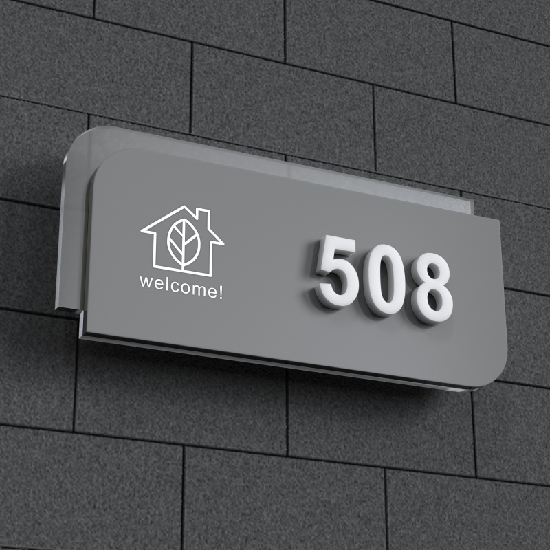 Nombor Rumah Timbul l House Number Sign Plate Acrylic l Plate Alamat No ...
