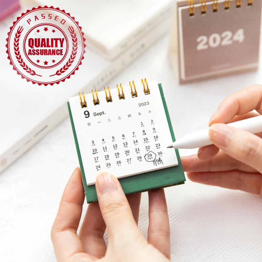 2024 Mini Calendar Desktop Calendar Kalender Small Office Desktop Decor ...