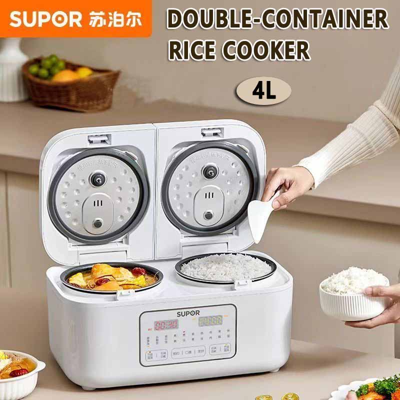 【Supor】Double-container Rice Cooker 4L Household Multi-function ...