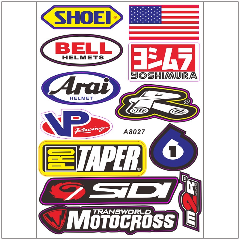 1 Set Reflective Motorcycle Helmet Sticker Side Strip Bike Helmet ...