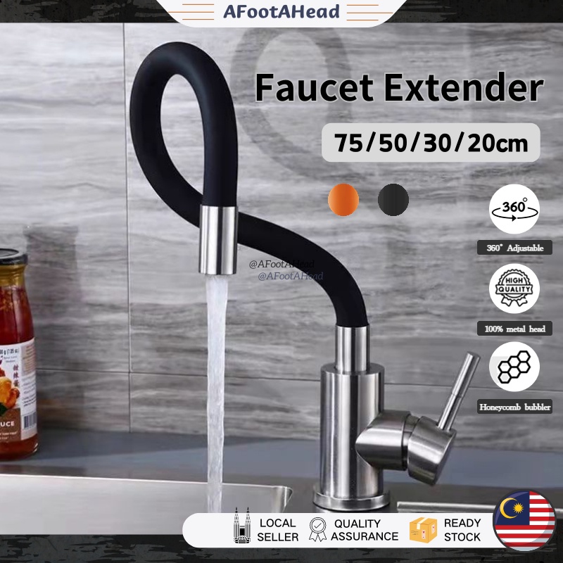 Universal Faucet Extender 360° Free Bending Water Tap Extension Pipe ...