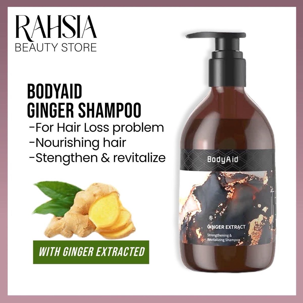 Body Aid Ginger Extracted Syampu Rambut Halia Rambut Haircare Shampoo ...