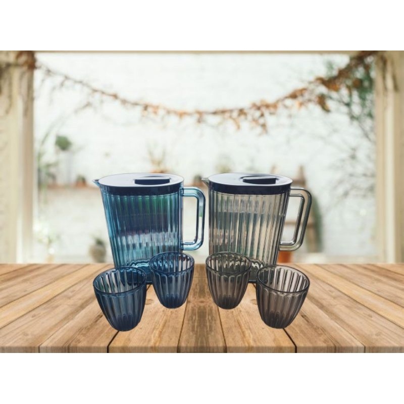 JAG SET/NEW CRYSTAL JUG SET / 8PCS JUG SET /3LITER JUG SET / PLASTIK ...