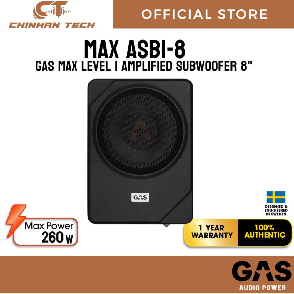 GAS AUDIO MAX ASB1-8 MAX-series Level 1 Amplified Subwoofer 8" | Shopee Malaysia
