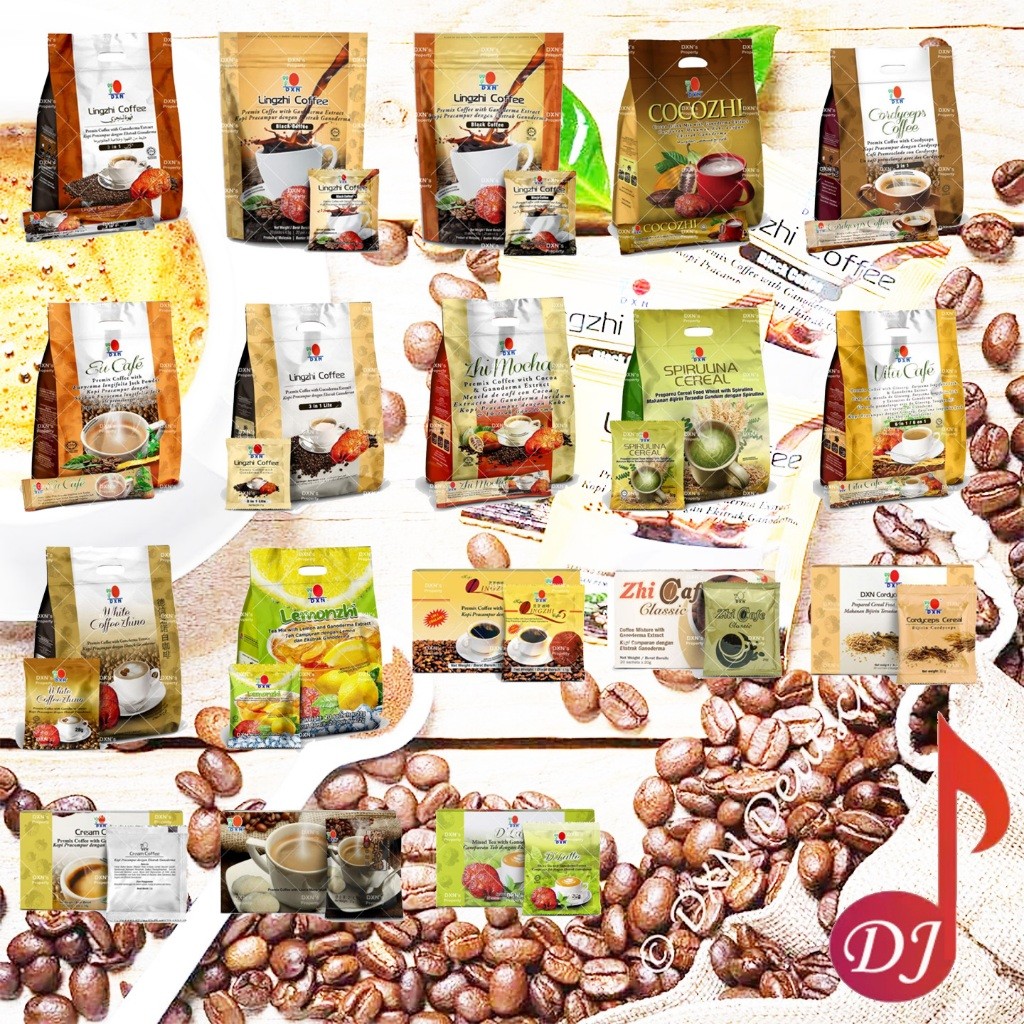 DXN GANODERMA COFFEE 3 IN 1 / BLACK / COCOZHI / CORDYCEPS / LITE / VITA ...