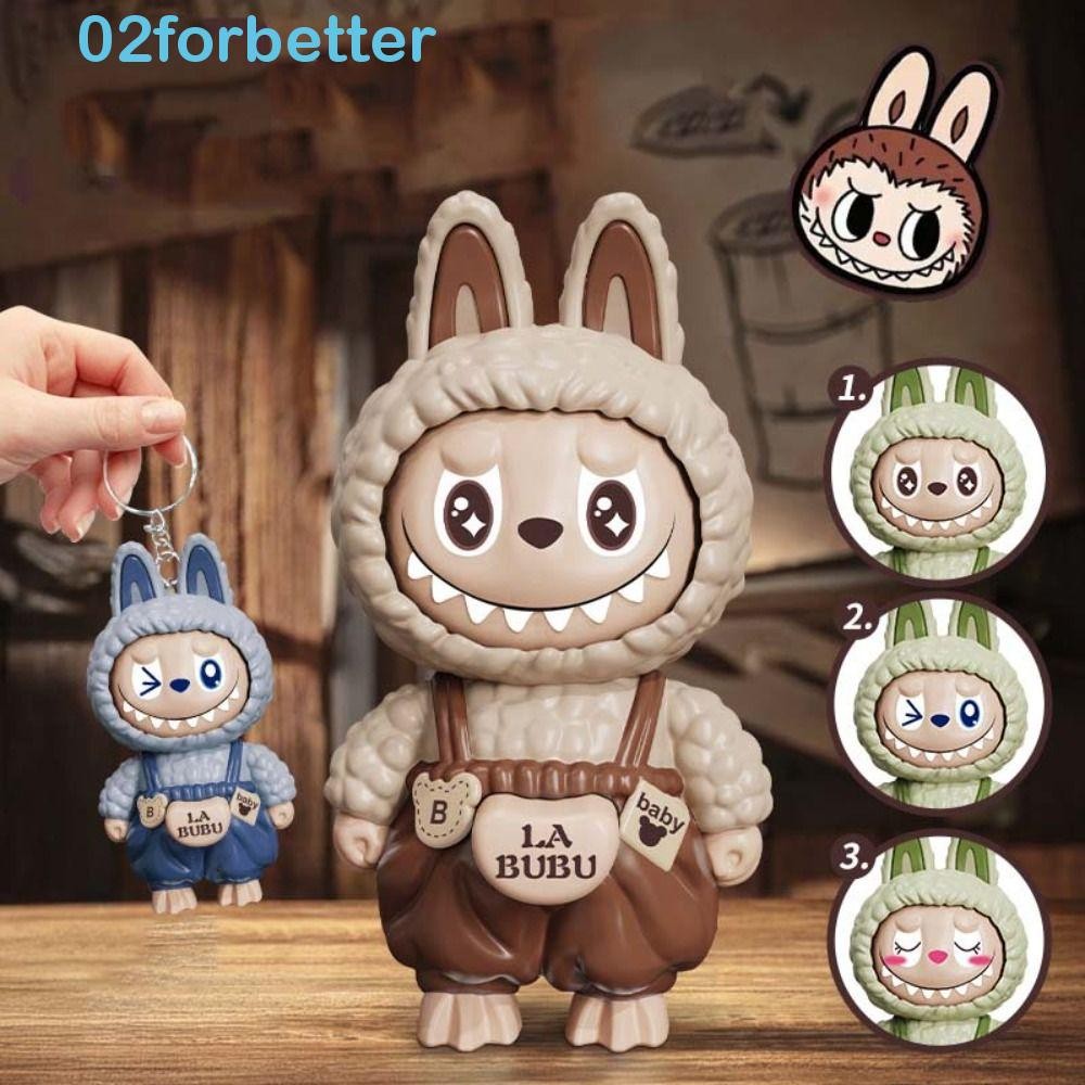 FORBETTER Labubu Face Makeup Toy, 3 Facial With Keychain Labubu Face ...