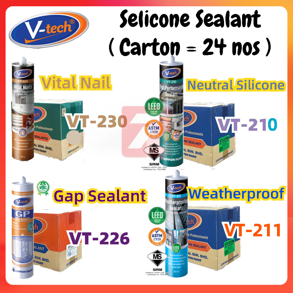 Vtech VT211 VT218 VT230 VT226 VT211 VT210 l High Performance l Max Bond l Neutral Sealant l Gap ...