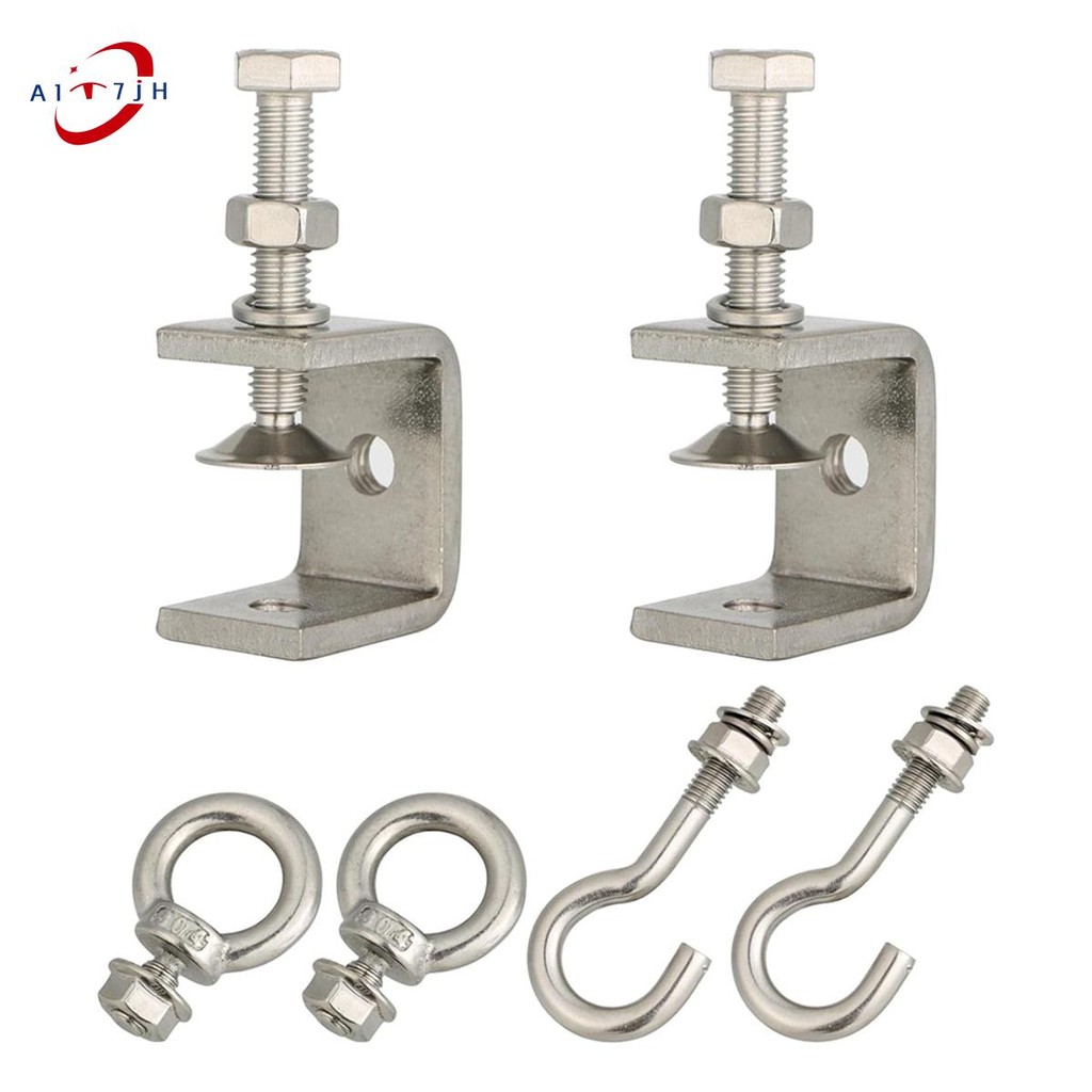 Stainless Steel Small C Clamp with Ring, C Clamp,Pipe Clamp Hooks for ...