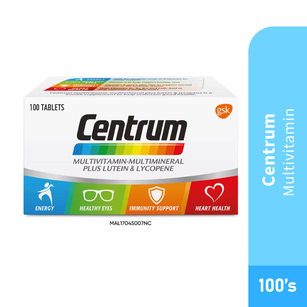 CENTRUM Multivitamin 100's- Capsule, Supplement , Multivitamin HTM ...