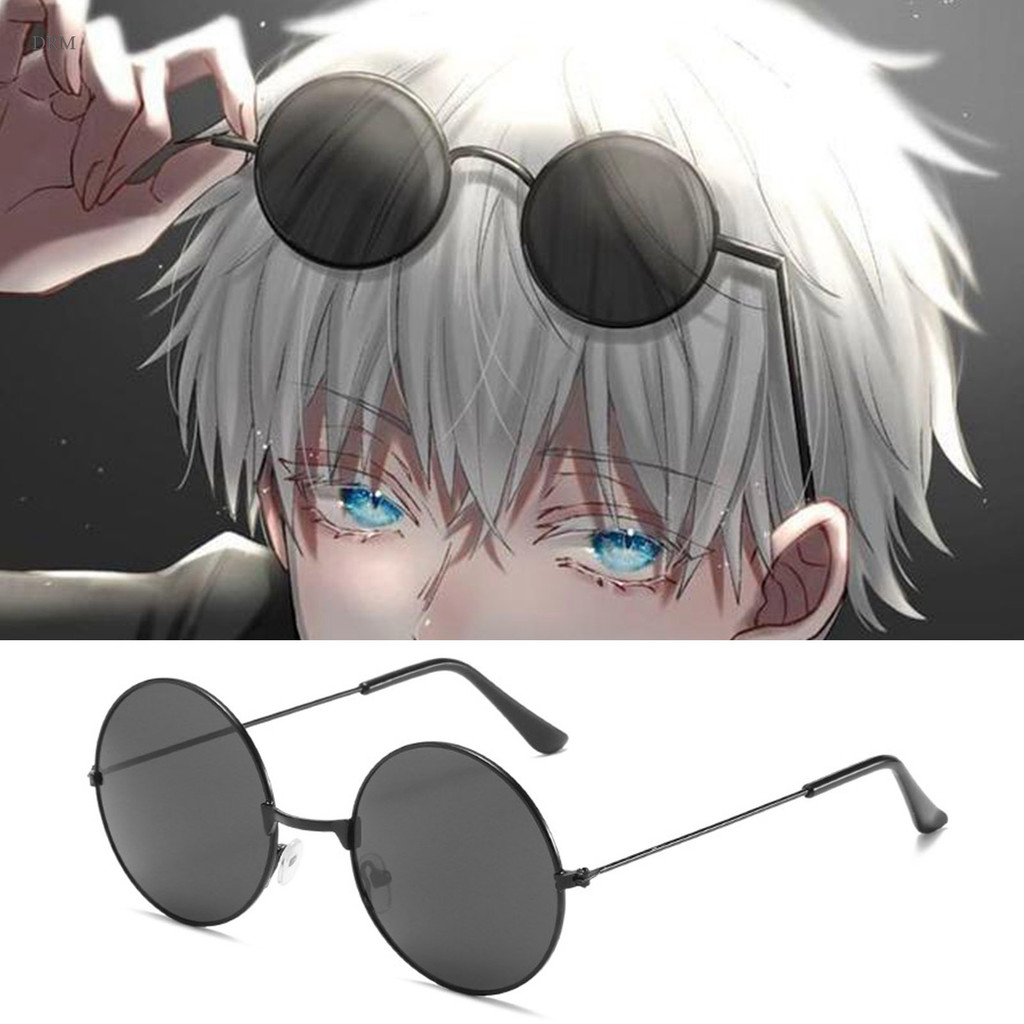 DRM 1PC Flowers Anime Jujutsu Kaisen Gojo Satoru Cosplay Glasses Black ...