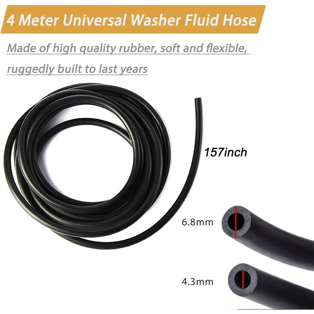 2Meter 7MM X 4MM Universal Hose Wiper Car Windshield Wiper Washer Spray ...