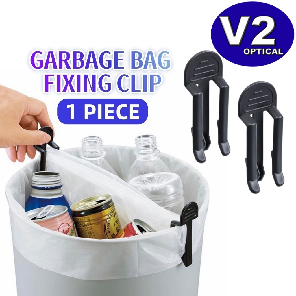 (1 pcs) Garbage Can Fixing Clips Anti-drop Waste Bin Bag Clamps Trash ...