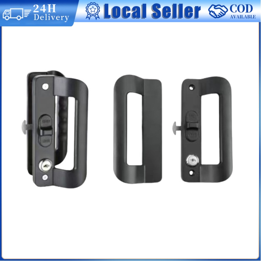 Windows Sliding Glass door lock handle with hook kunci pintu aluminium ...