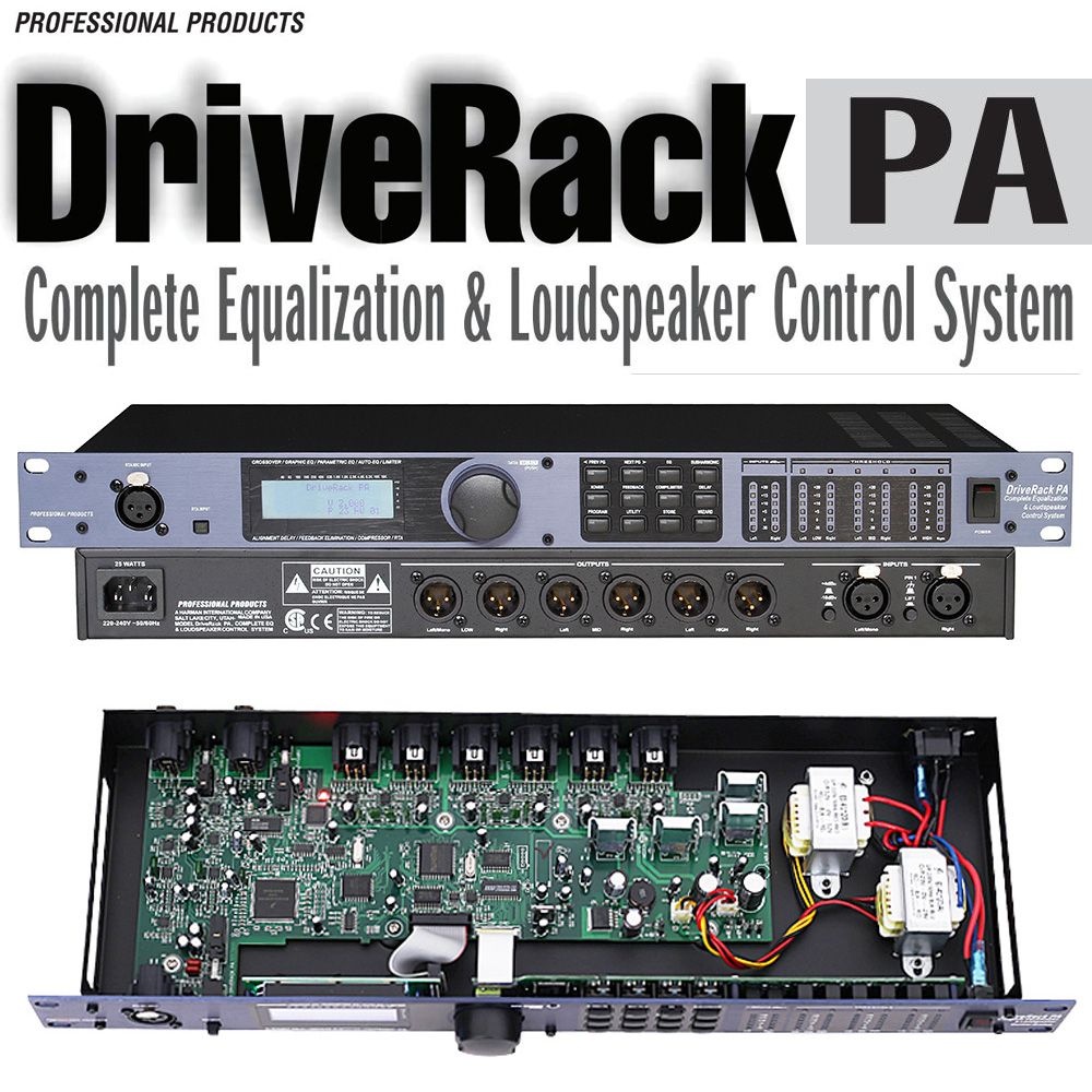 Loudspeaker Management System 2 in 6 out DriveRack PA DSP Digital processor professional Sound ...