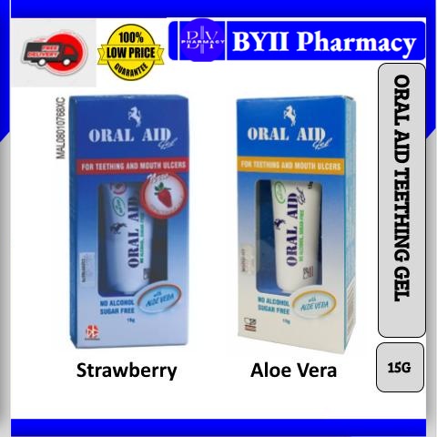 Oral Aid Strawberry / Aloe Vera Mouth Ulcer 15g (ulser mulut) | Shopee ...