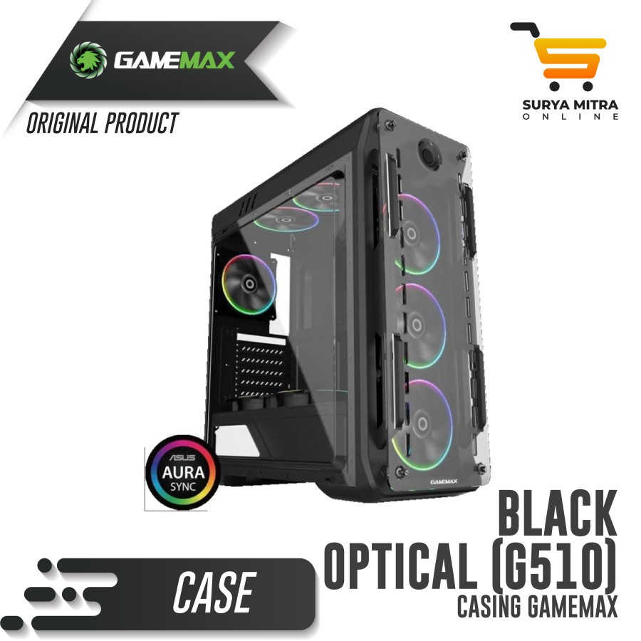 Gamemax Optical G510 Black Gaming PC Case | Shopee Malaysia