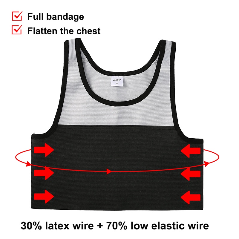 Chest Binder Pullover Tank Top Corset Full Bandage Chest Breast Binder