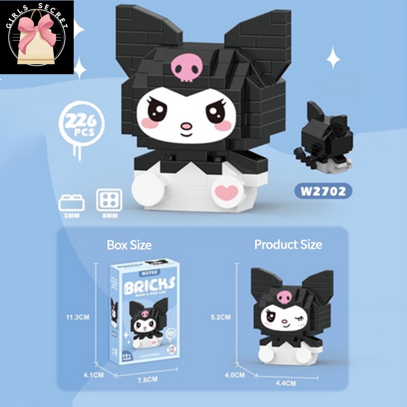 BLkuromiArt Cartoon Building Block Creative Kuromi Building Blocks Kids ...