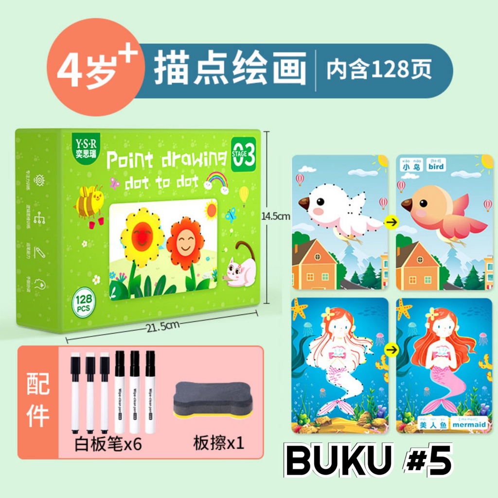 Children's EDUCATIONAL BOOK MAGIC WORKBOOK DOT TO DOT WIPE AND CLEAN ...