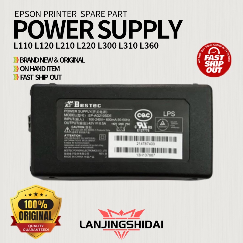 Power Supply for Epson L120 L210 L220 L110 L300 L310 L350 L355 L360 ...