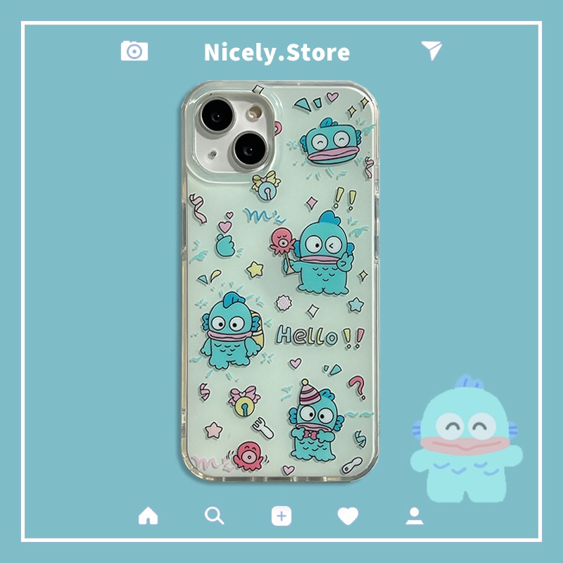 Cartoon Sanrio Hangyodon Phone Case Compatible for iPhone 15 14 13 12 ...