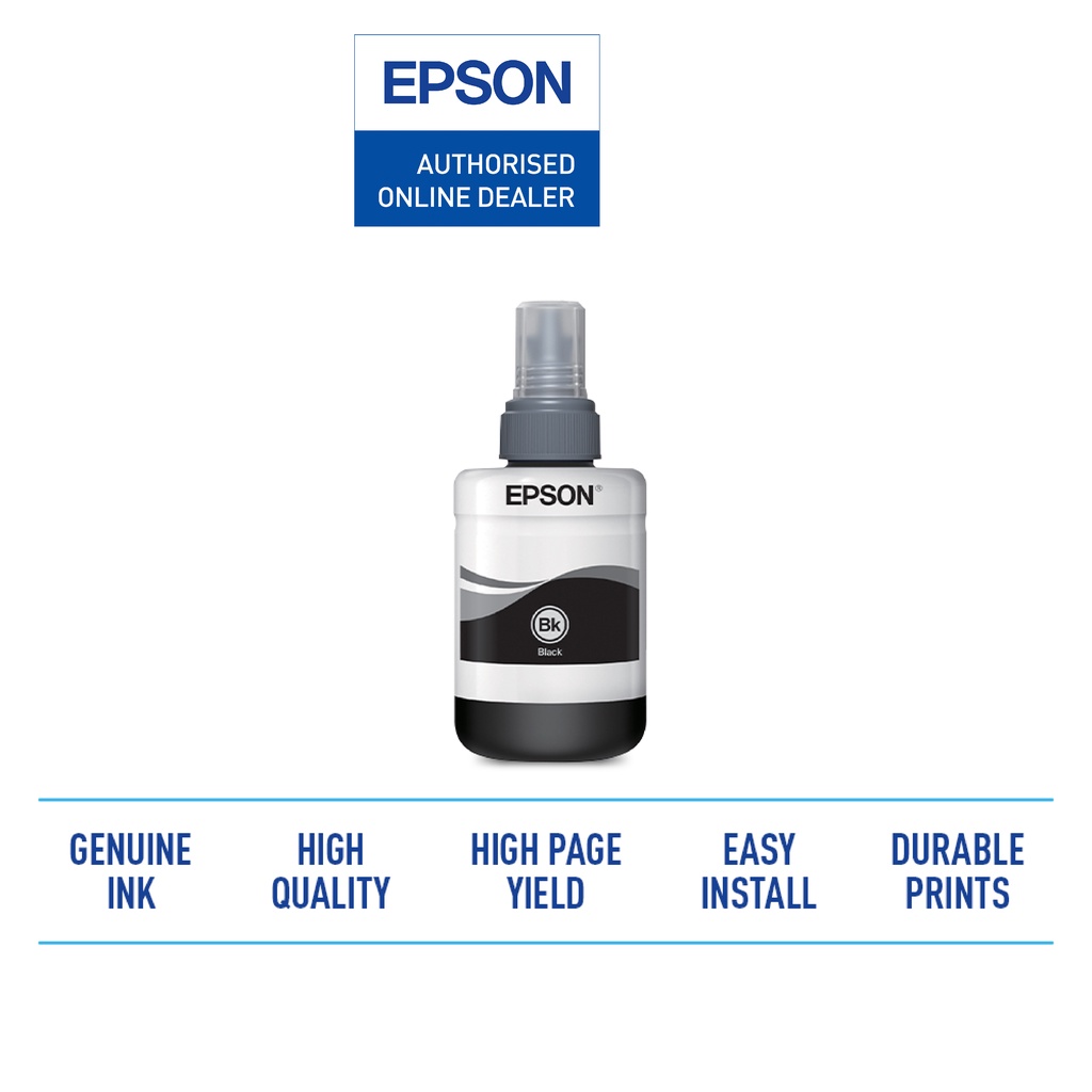 100% ORIGINAL EPSON 774 INK BLACK M100 M200 L605 L655 L1455 PRINTER ...